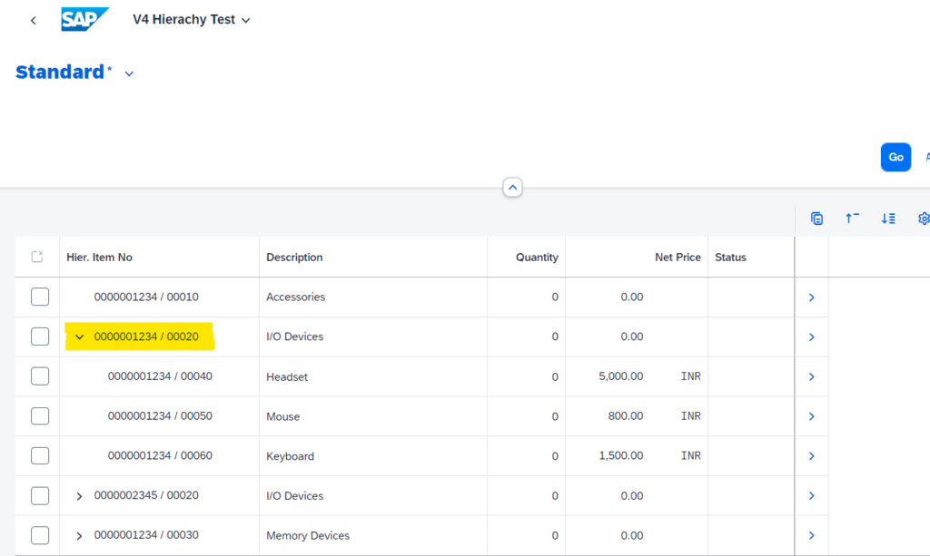 Show Hierarchy on Fiori Elements List Report Page with RAP + ODATA V4